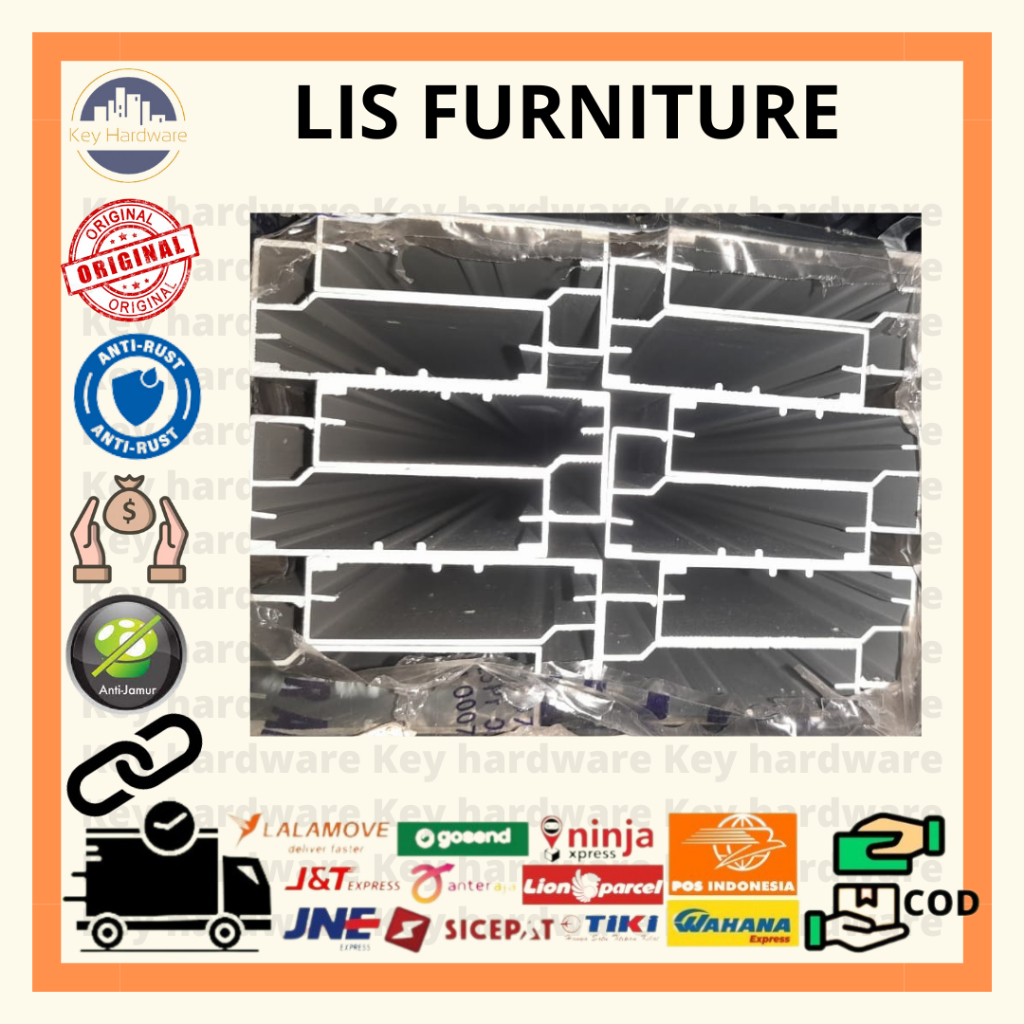 Jual Lis Furniture Aluminium / Frame Kaca atau ACP Lemari / Kitchen Set ...