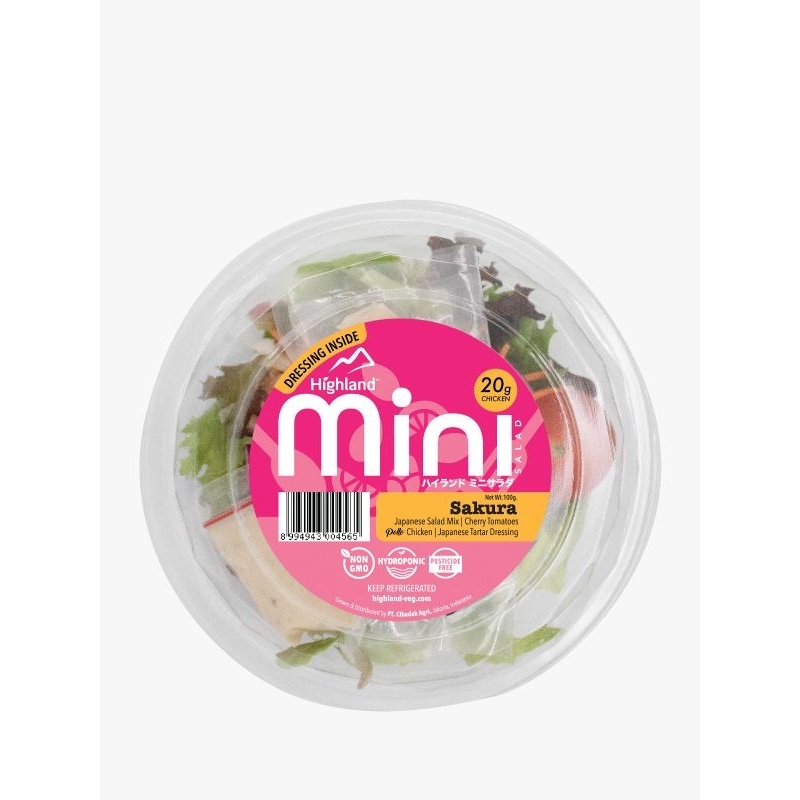 Jual Salad MINI HIGHLAND + Chicken + Dressing 100gr (5 Pack Boleh Pilih ...