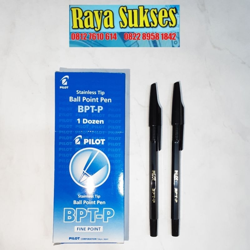 Jual Pena Pilot Ballpoint BPT-P 0.7mm/Pulpen Pilot Fine Point (Isi 1 Lusin/12Pcs) Original Hitam ...
