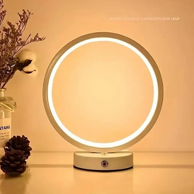 Jual Lampu Meja Belajar LED Lingkaran Minimalis Lampu Tidur Meja Kamar ...