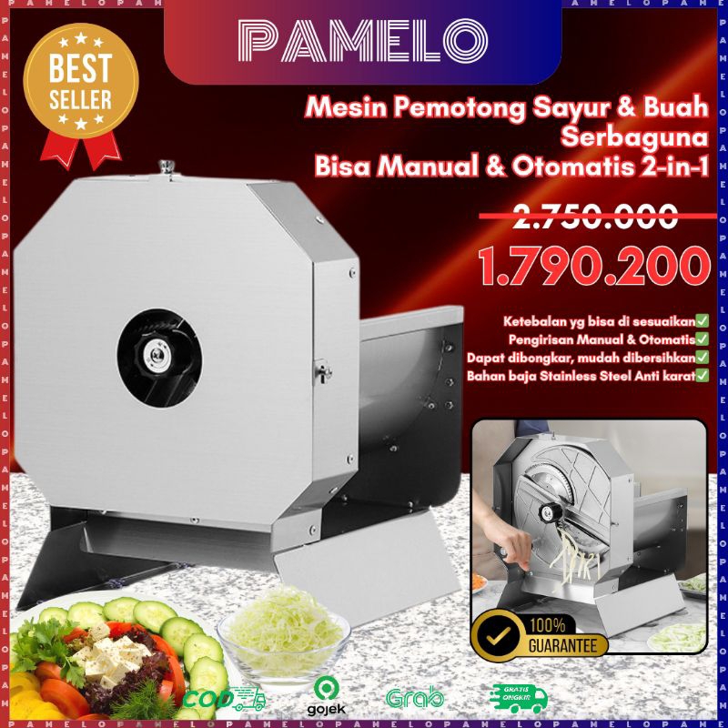 Jual Mesin Pemotong Sayuran Otomatis dan Manual / Penghancur Pengiris Buah Multifungsi Listrik ...