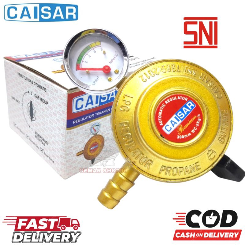 Jual CAISAR - Regurator Gas Meter / Ampare Smart SNI 3kg & 12kg / Regulator Tekanan Rendah ...