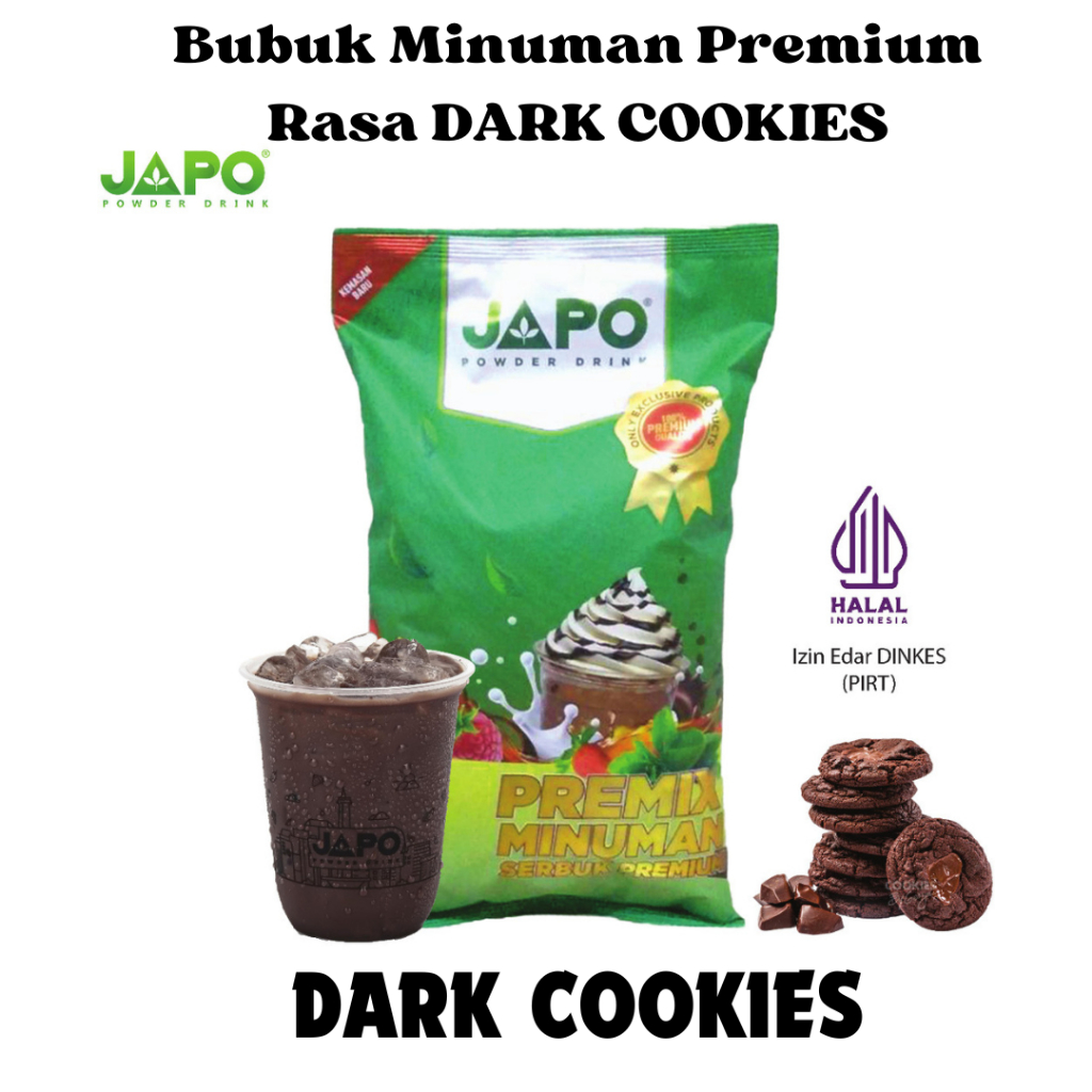 Jual 1 KG JAPO DARK COOKIES PREMIUM POWDER DRINK | MINUMAN BUBUK INSTAN ...