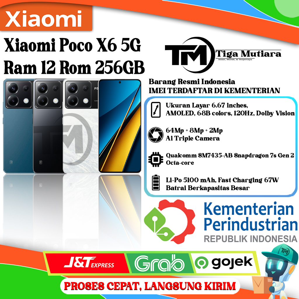 Jual Xiaomi Poco X6 | X6 Pro 5G Ram 12/256GB | Ram 12/512GB | Shopee ...