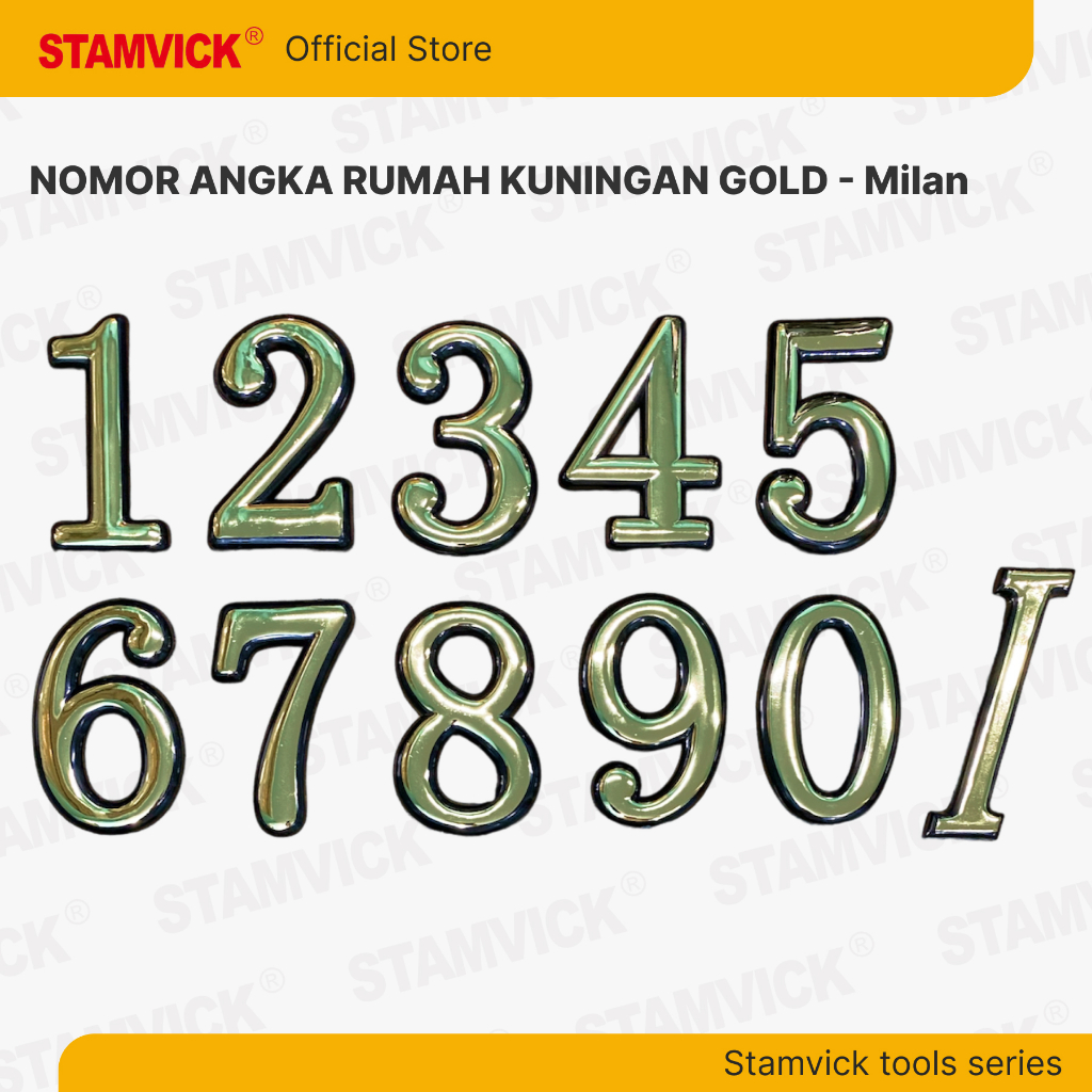 Jual Emblem Angka / Nomor 0 - 9 & Garis Miring Plastik PVC Stiker Milan ...