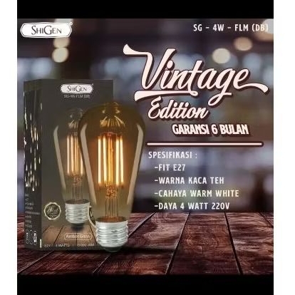 Jual lampu filamen LED 4watt, cocok untuk cafe dan lampu tidur | Shopee ...