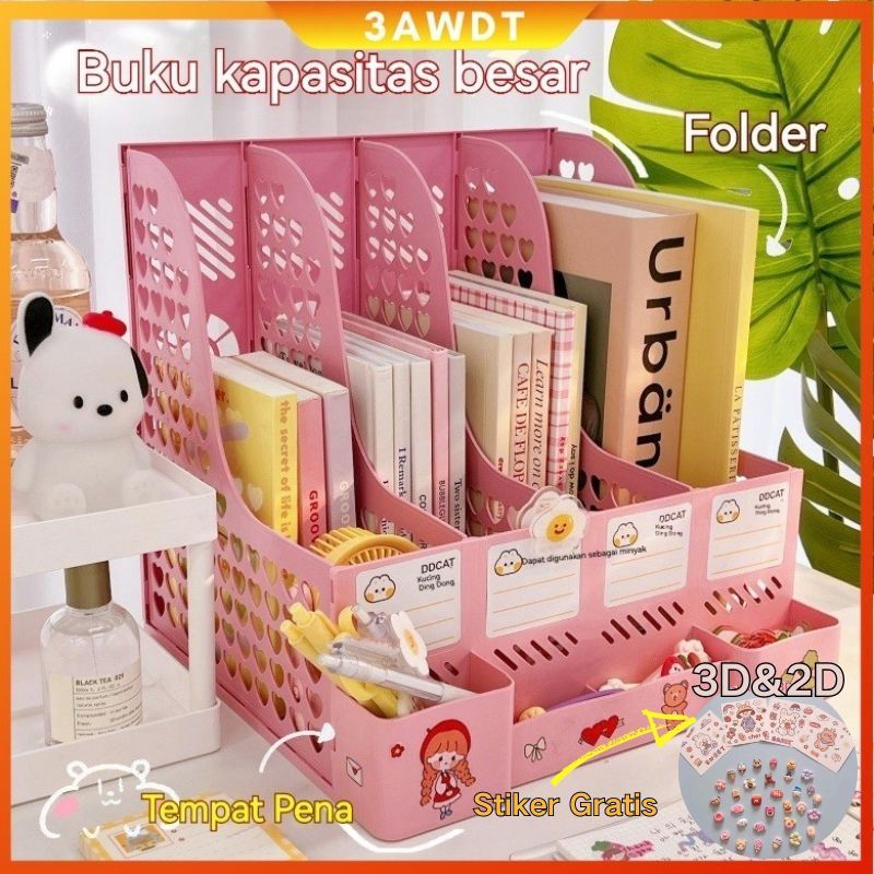 Jual 【Stiker gratis】Rak Buku Rak Penyimpanan Desktop Organizer File ...