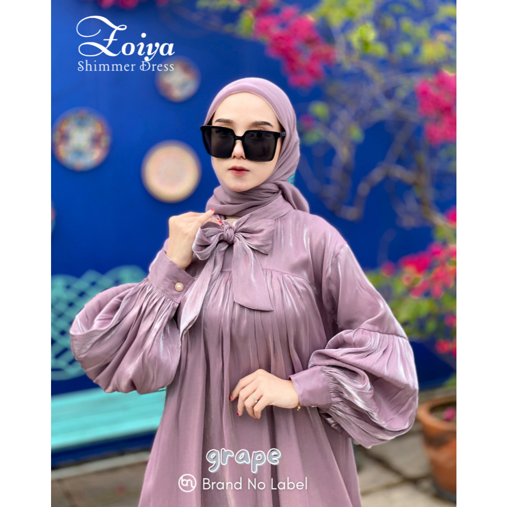 Jual New ZOIYA Dress - Grape - Shimmer Dress warna Ungu - Brand No ...
