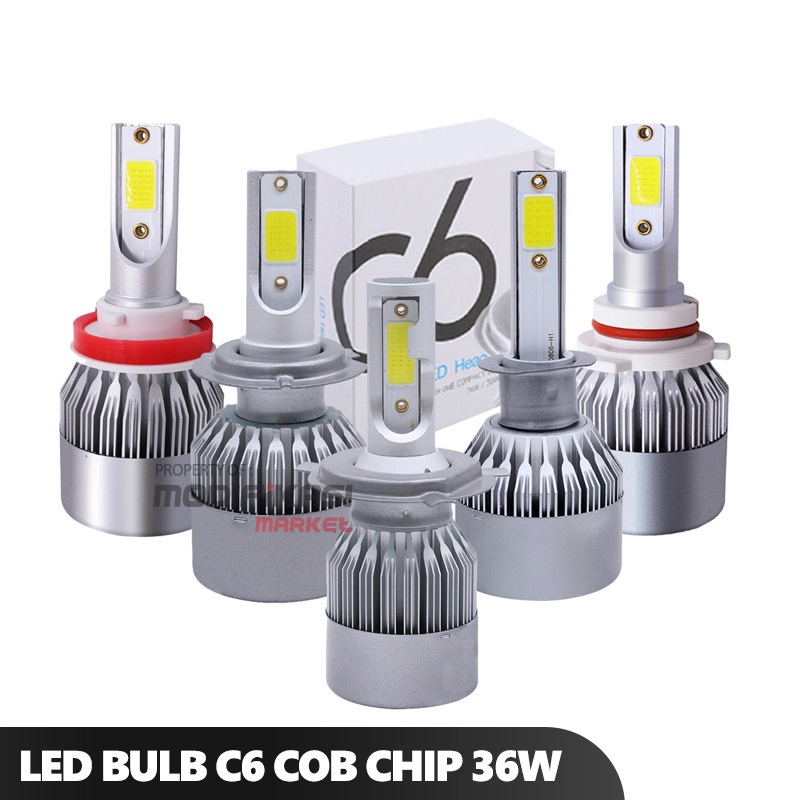 Jual LAMPU LED C6 H4 | C6 H11 | C6 H8 | C6 HB4 | C6 9006 | C6 H7 | DC 12-24 VOLT 6000K SUPER ...