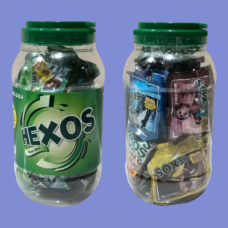 Jual Hexos Rasa Mint & Mix Aneka Rasa Toples 25 sachet [5 butir/sachet ...