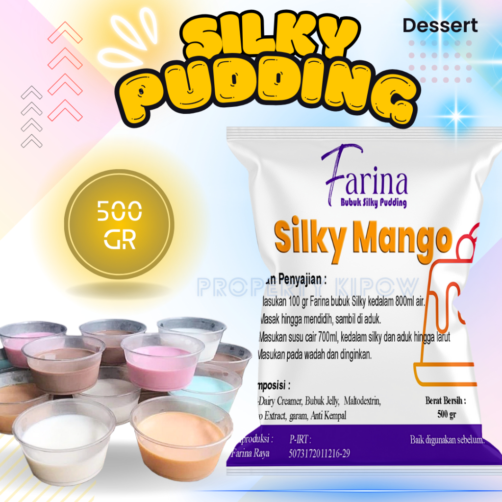 Jual Bubuk Silky Pudding Rasa Mangga # Silky Pudding Mangga # Topping ...