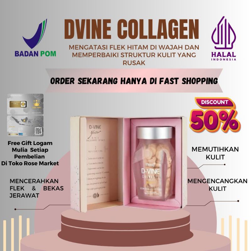 Jual Permen Dvine Collagen Original 30 Butir Skincare Premium ...