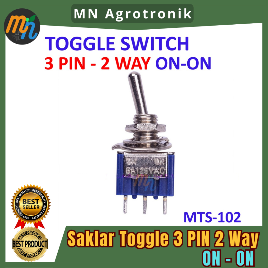 Jual Saklar Toggle MTS-102 3 PIN 2 Way Arah Posisi ON-ON Switch Togle ...