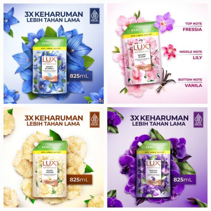 Jual Lux Botanical Body Wash 825ml / Sabun Cair Lux All Varians | Shopee Indonesia