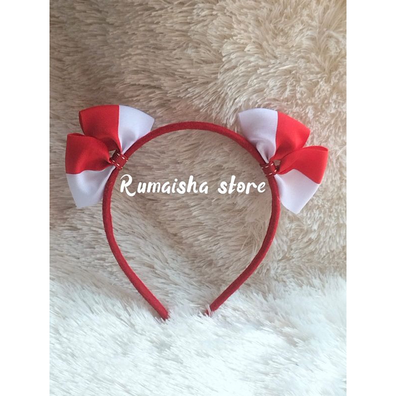 Jual bando pita merah-putih kanan-kiri /bando merah putih 17an | Shopee ...