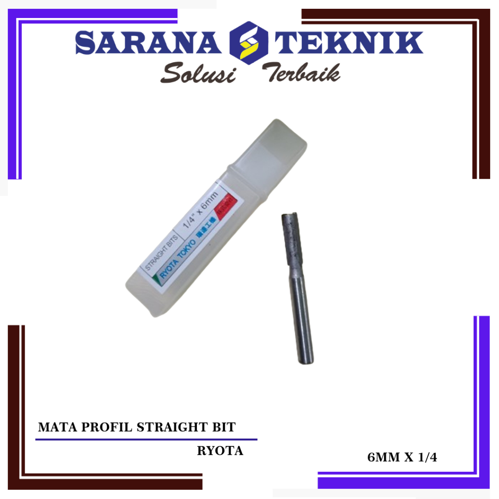 Jual Mata Router / Profil Straight bit 6 8 mm Ryota | Shopee Indonesia
