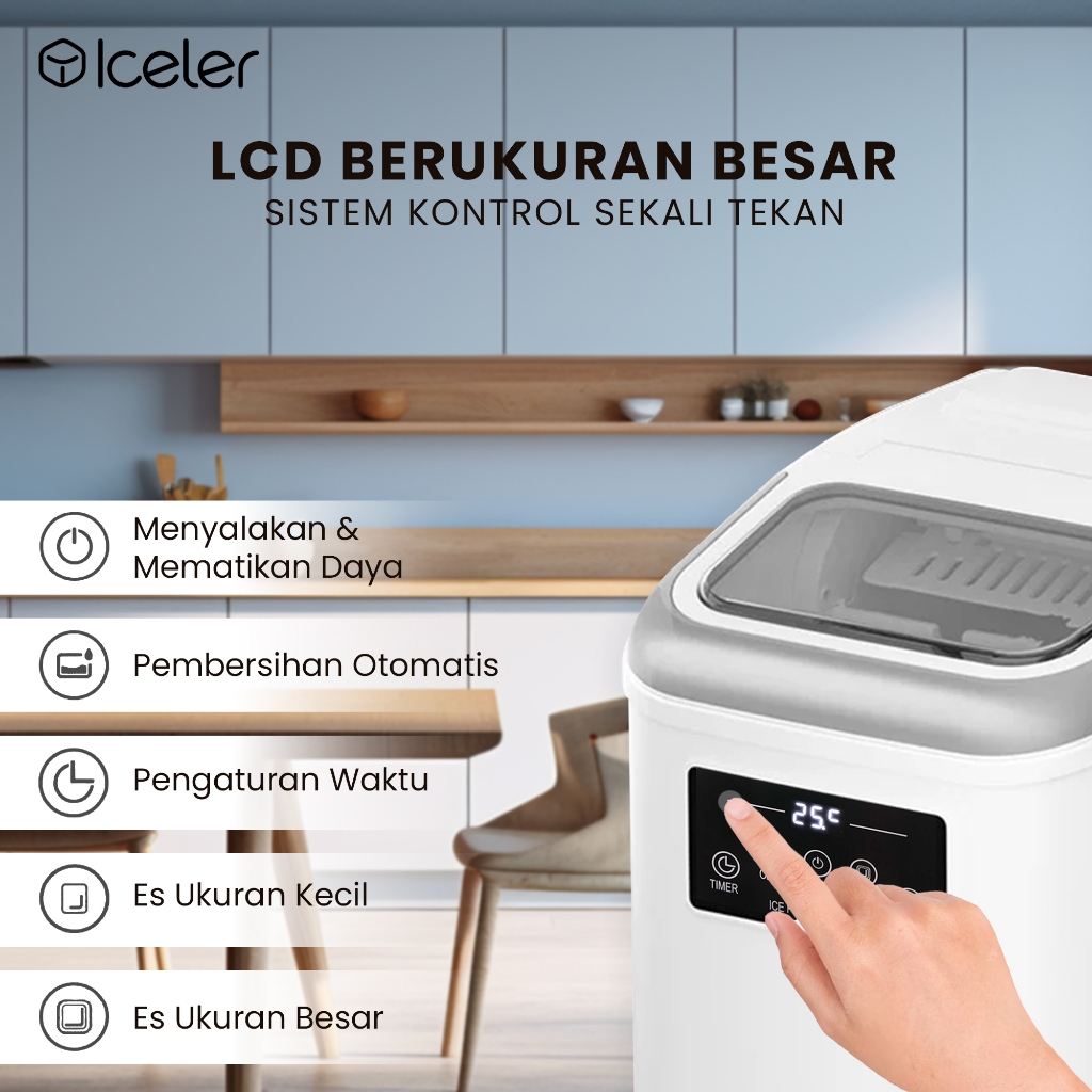 Jual Iceler Mesin Es Digital Kontrol/ Touch Screen Setting Timer ON/OFF ...