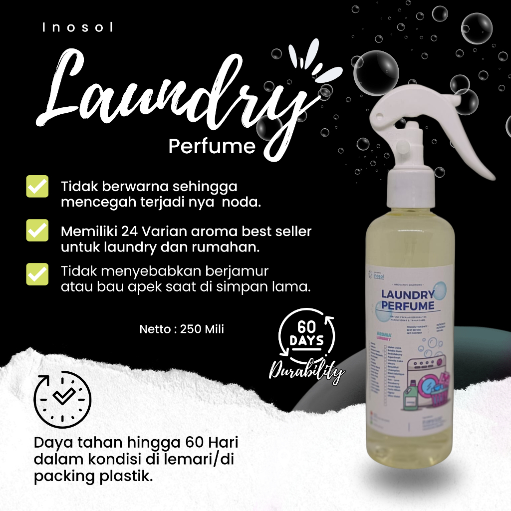 Jual INOSOL Parfum Laundry Grade A 250ml Spray | Parfum Pengharum ...