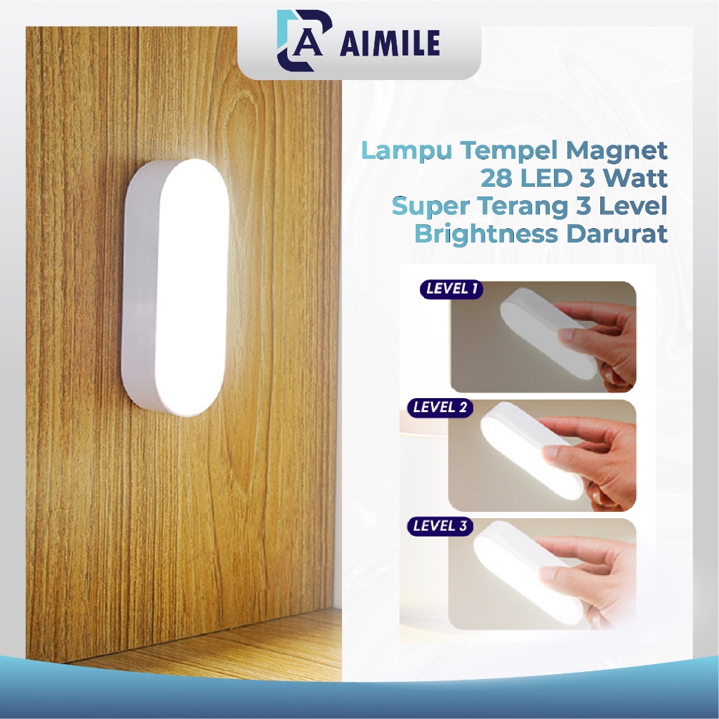 Jual Led Magnetic Lampu Tempel Di Dinding Portabel 3 Mode Lampu ...