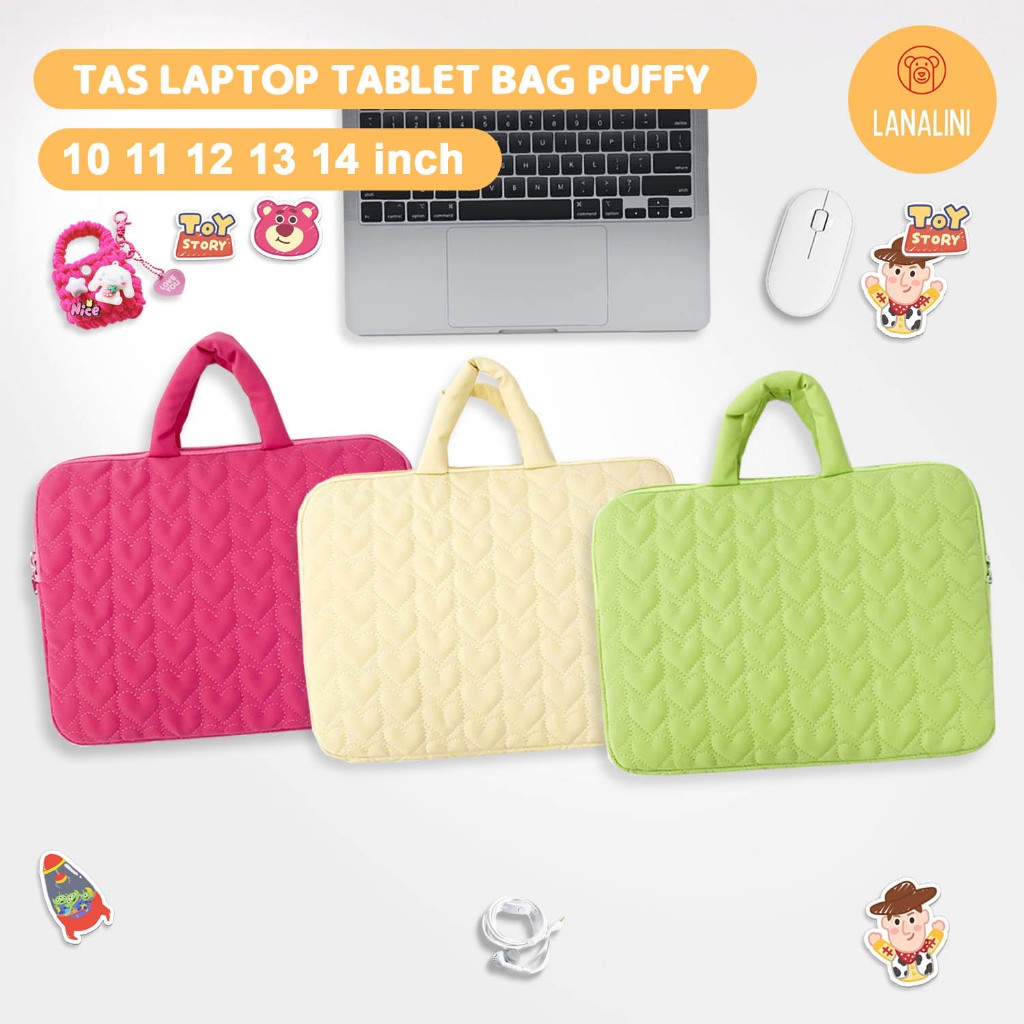 Jual Tas Sleeve Kantong Pouch Puffy Love Tebal Tali Handle Jinjing ...