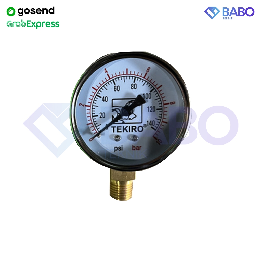 Jual TEKIRO Manometer 10 bar TEKIRO Pressure Gauge 10 bar TEKIRO ...