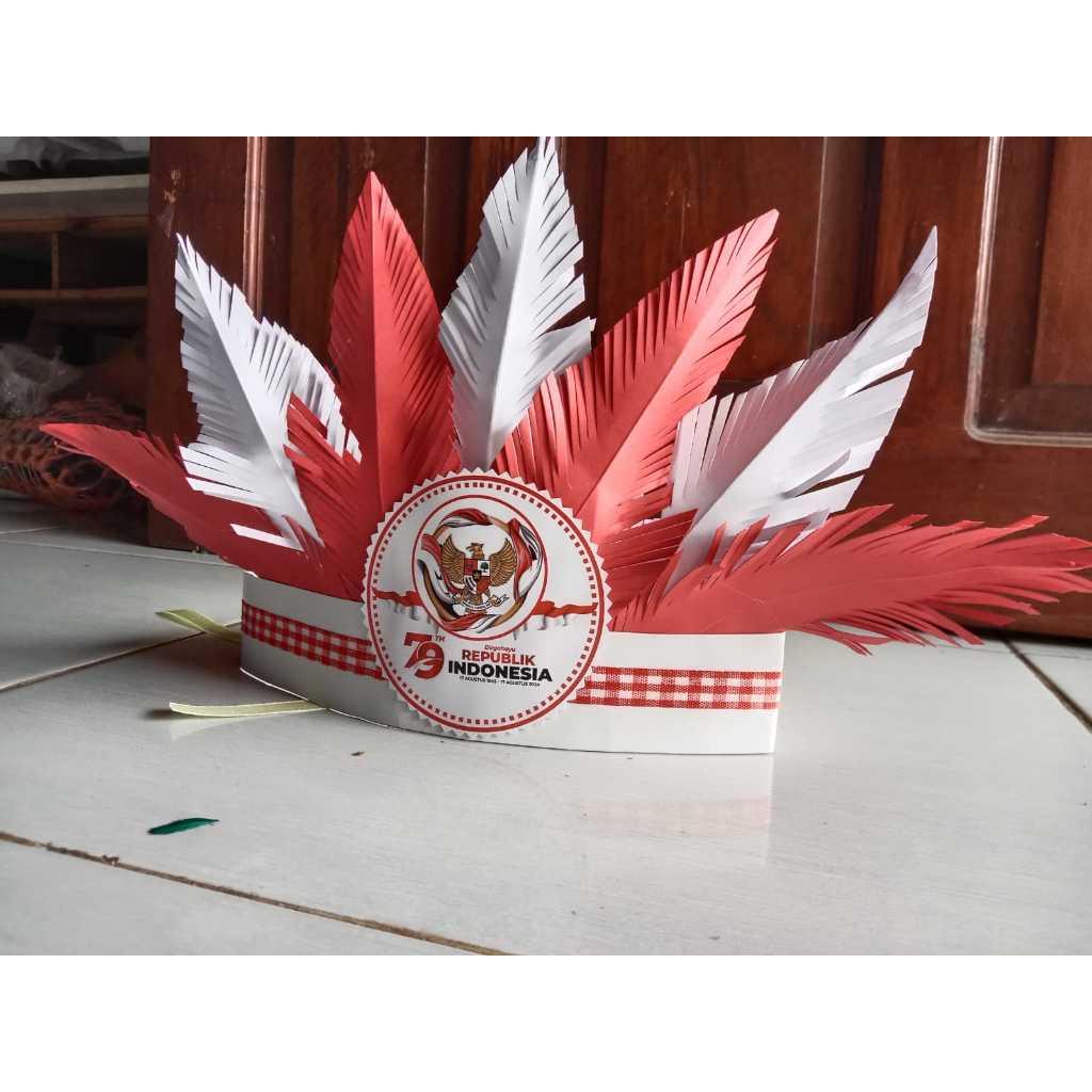Jual Mahkota hiasan karnaval agustusan/ topi merah putih karnaval/bando ...