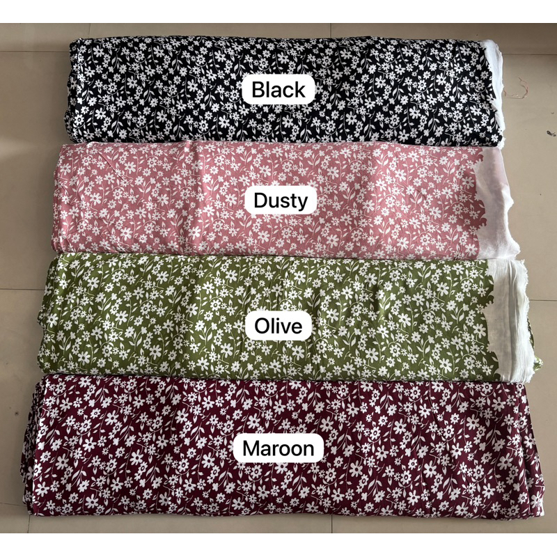Jual KAIN RAYON MOTIF BUNGA LILY | Shopee Indonesia