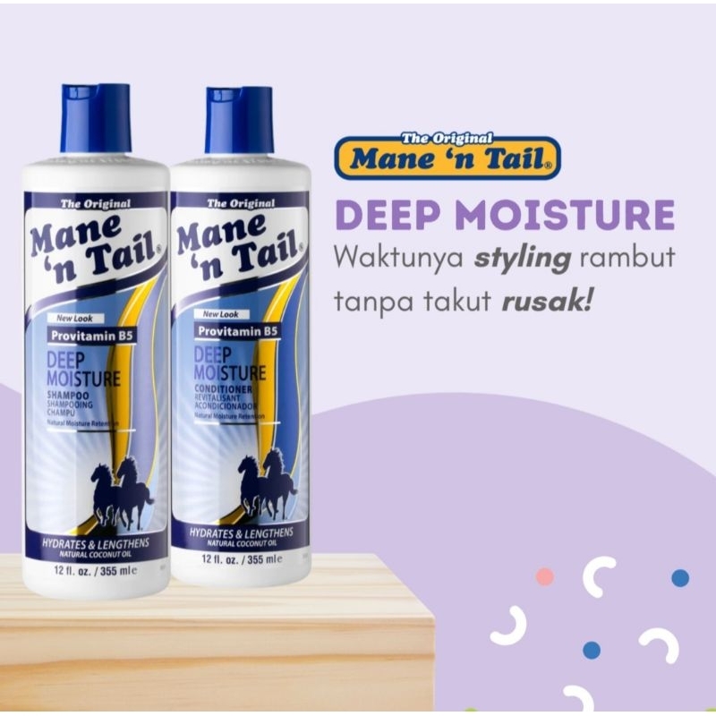 Jual Mane n Tail DEEP MOISTURE Shampoo / Conditioner 355ml Shampoo Kuda ...