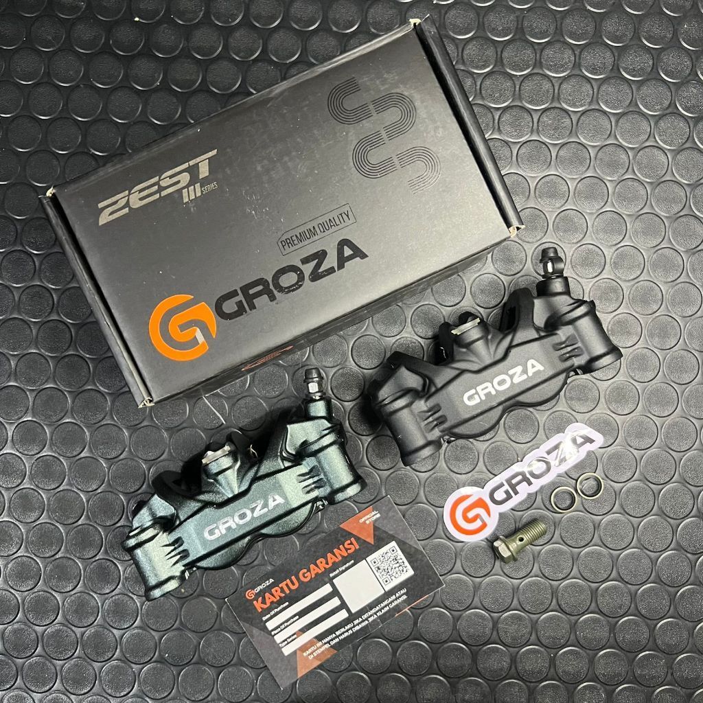Jual KALIPER GROZA 4 PISTON MONOBLOK HITAM TITAN GOLD PNP CB GL TIGER N ...