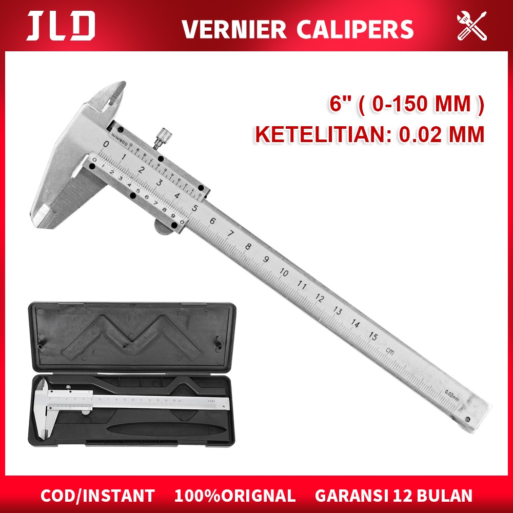 Jual JLD Vernier Caliper 6inch High Precision Jangka Sorong Digital 0-150mm Household Precision ...