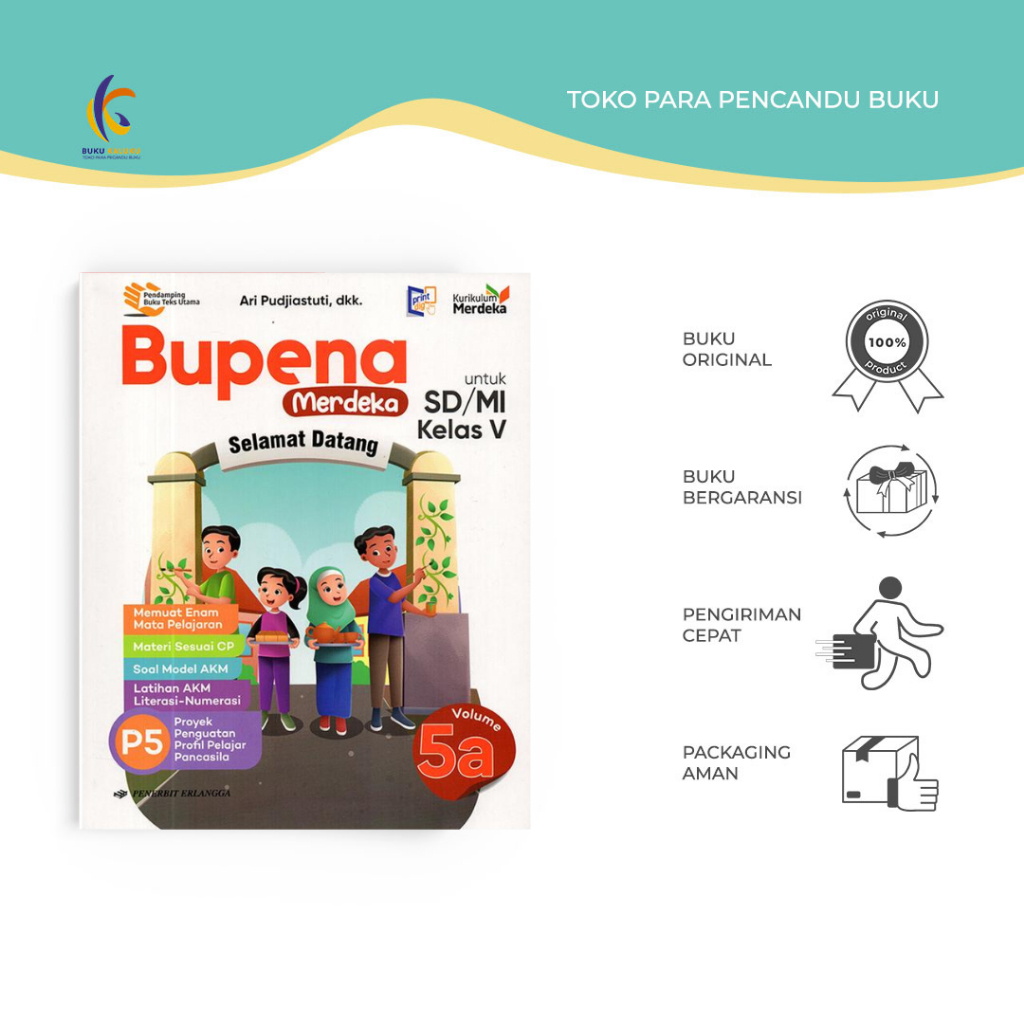 Jual Buku Pelajaran - Bupena Merdeka Untuk SD/MI Kelas V Jl. 5A - Ari Pudjiastuti, Dkk ...