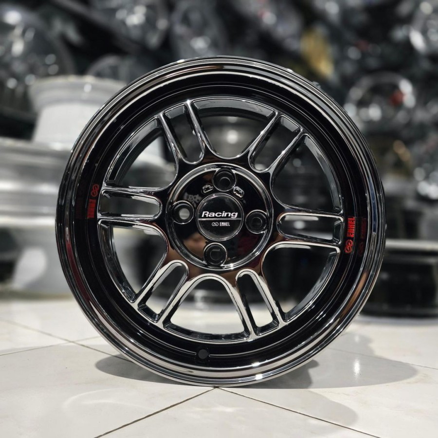 Jual velg mobil racing r15 ENKEI RPF1 BLACK CHROME lebar 6,5 ET 42 velg ...