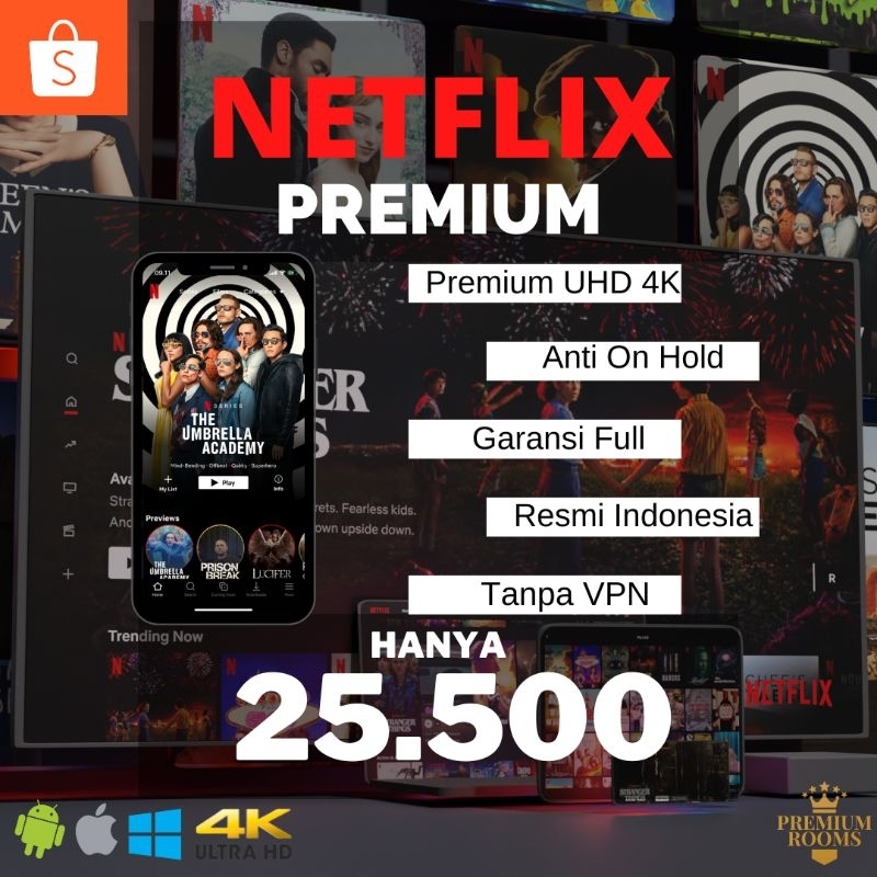 Jual NETFLIXX PREMIUM FULL GARANSI | Shopee Indonesia
