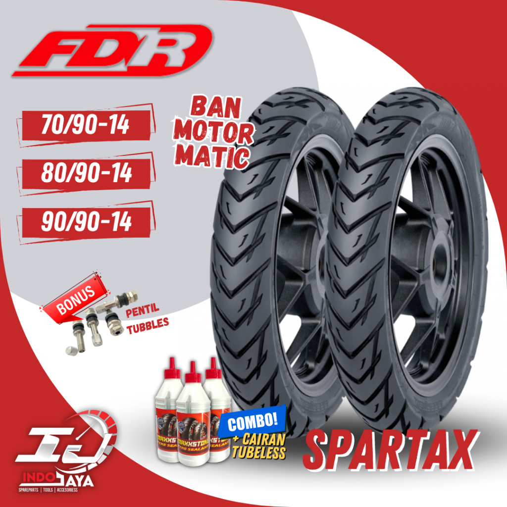 Jual [COD] BAN FDR TUBELESS SPARTAX RING 14 (70/90-14 80/90-14 - 90/90 ...
