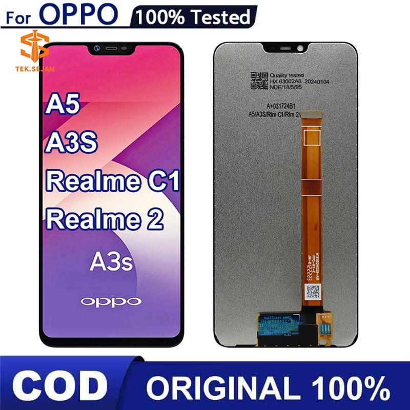 Jual LCD OPPO A3S CPH1803 CPH1853 OPPO A5 REALME C1 REALME 2 ORIGINAL UNIVERSAL FULLSET ...