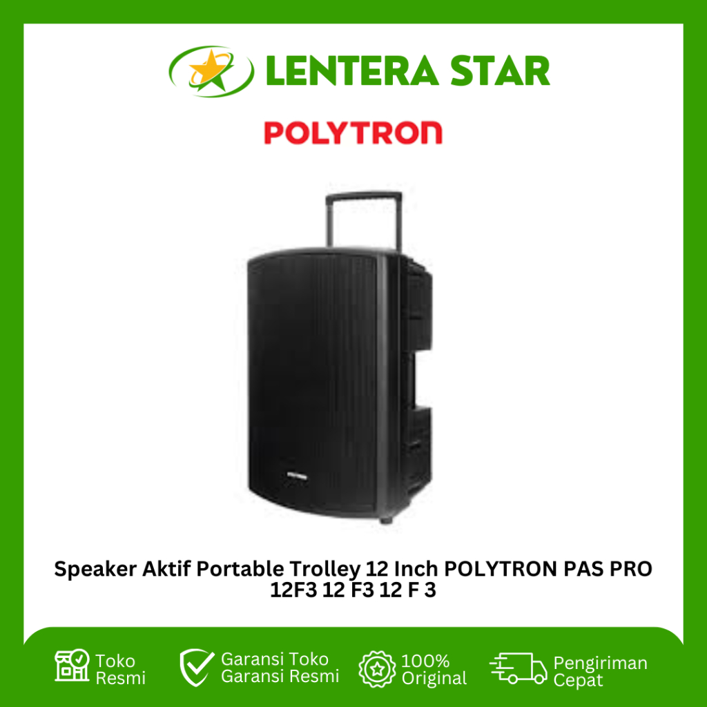 Jual Speaker Aktif Portable Trolley 12 Inch POLYTRON PAS PRO 12F3 12 F3 ...