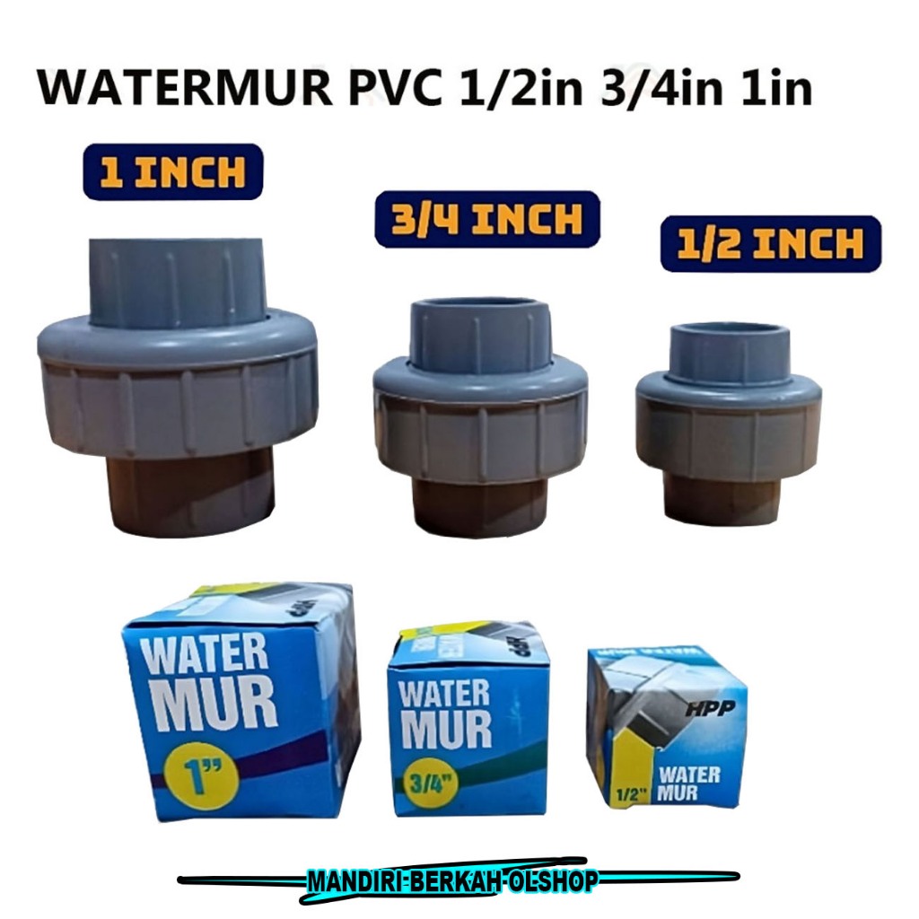 Jual WATERMUR 1/2 INCH 3/4 INCH 1 INCH - UNION FITTING WATERMOOR ...