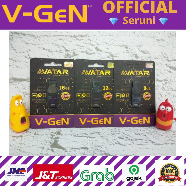 Jual SERUNI FLASHDISK VGEN AVATAR 8GB 16GB 32GB 2 ORIGINAL KODE O4R4 ...