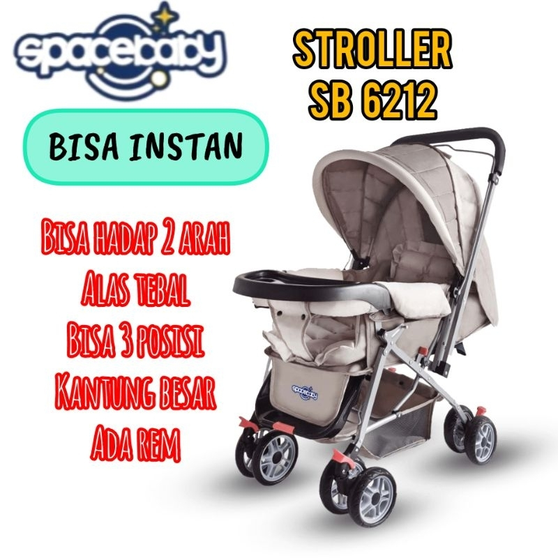 Jual Stroller SpaceBaby Stroller Baby Lipat Kereta Dorong Bayi SB 6212 ...