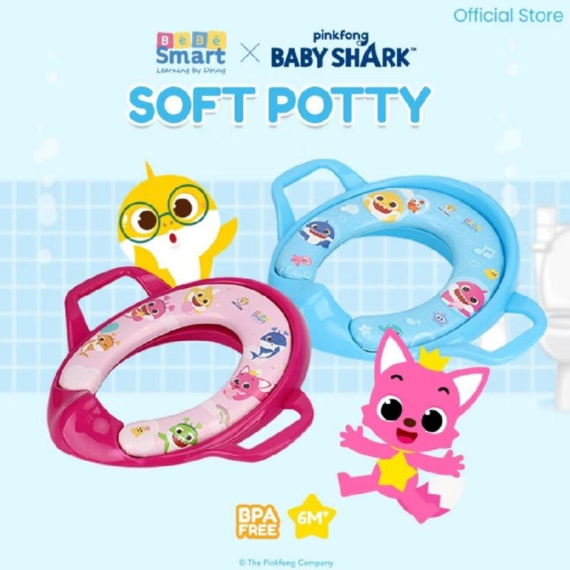 Jual Bebe Smart Soft Potty Seat Pink Fong / Potty Seat Baby Shark ...