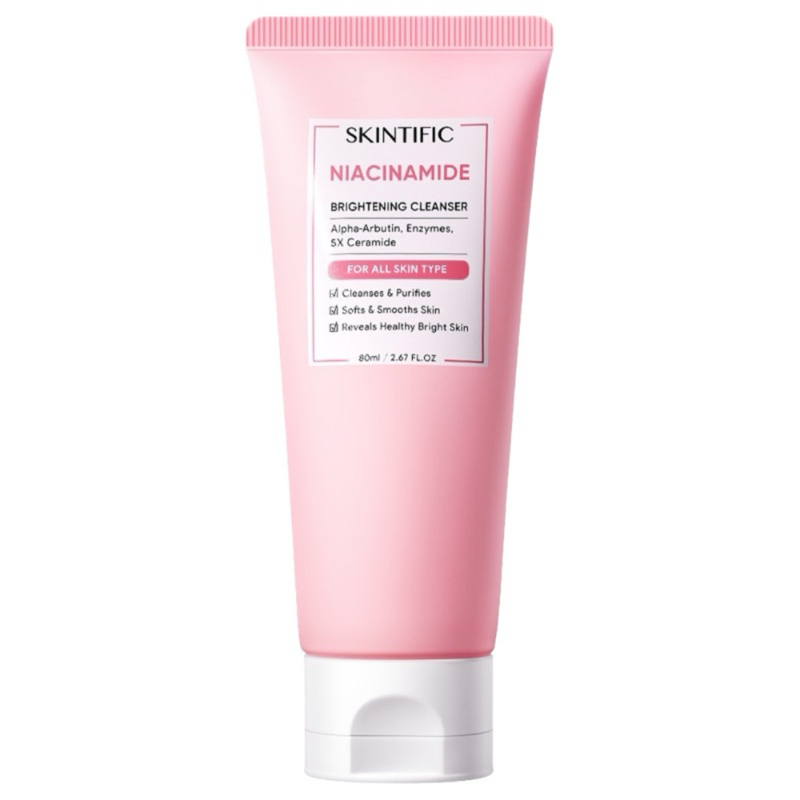 Jual SKINTIFIC Niacinamide Brightening Cleanser 80ml Cleanser Pink ...