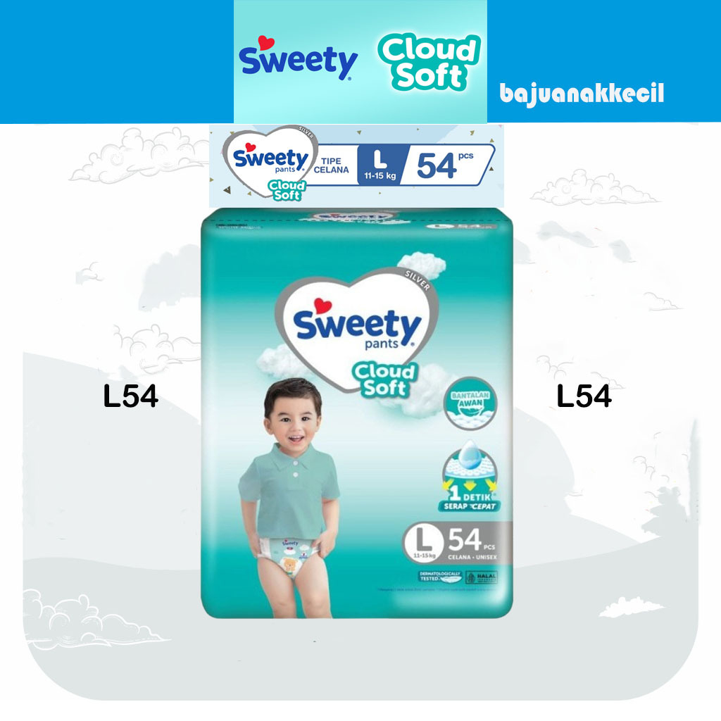 Jual Sweety Silver Pants L54 L40 L26 Cloud Soft L Diapers Popok Celana ...