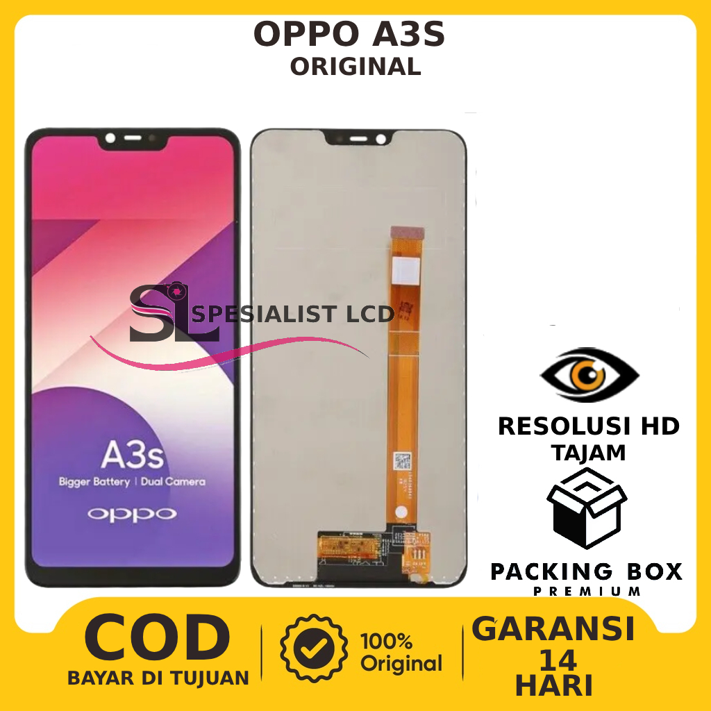 Jual LCD OPPO A3S ORIGINAL FULLSET GARANSI PACKING BUBBLE | Shopee Indonesia