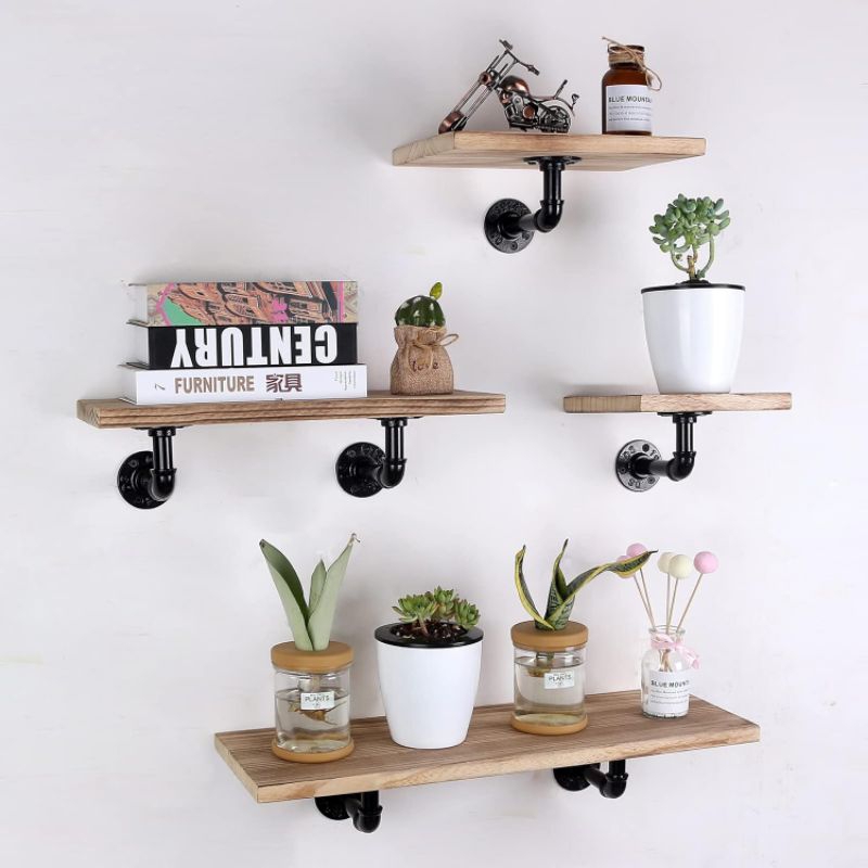 Jual papan kayu rak industrial retro shelving bracket industrial ...