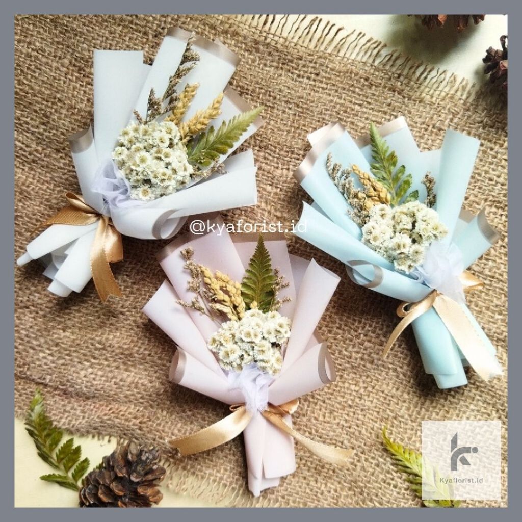 Jual Mini buket/ Bunga Kering Asli Edelweis/ Buket Hampers/ Souvernir ...