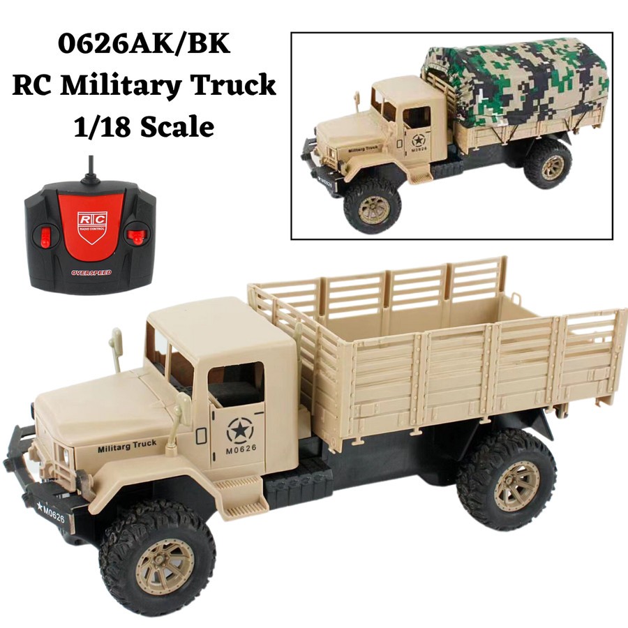 Jual 0626 RC MILITARY TRUCK 1/18 SCALE / RC Car Military / Mainan Rc ...