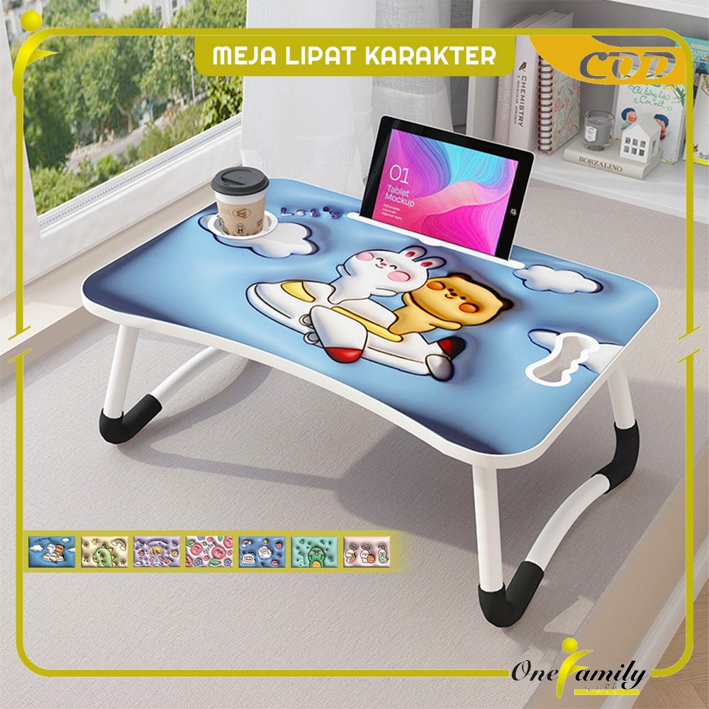 Jual ONE-C928 Meja Lipat Karakter Gambar 3D Portable Multifungsi / Meja Belajar Anak Motif 3D ...