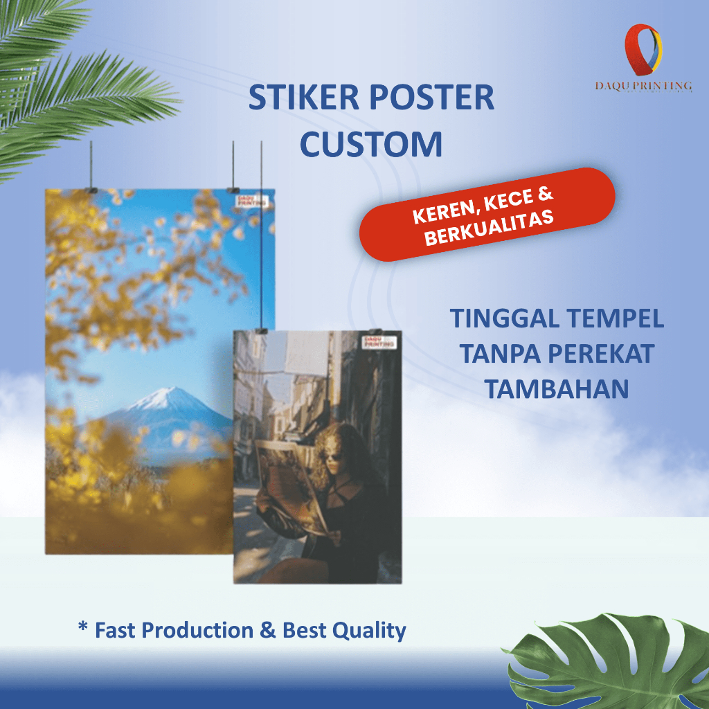 Jual Stiker Ukuran A3 Cromo Bebas Custom Desain,Poster Tempel,Poster ...