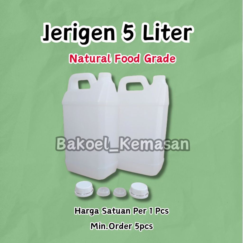 Jual JERIGEN 5 LITER - Kondisi Baru Food Grade / Botol 5L / HDPE ...