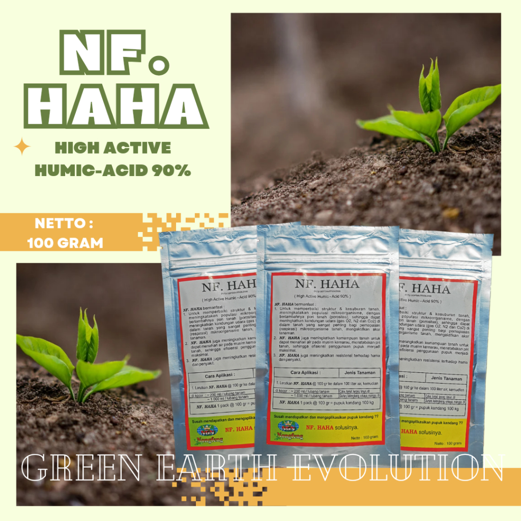 Jual NF. HAHA High Active Humic Acid Pengganti Pupuk Kandang | Shopee ...